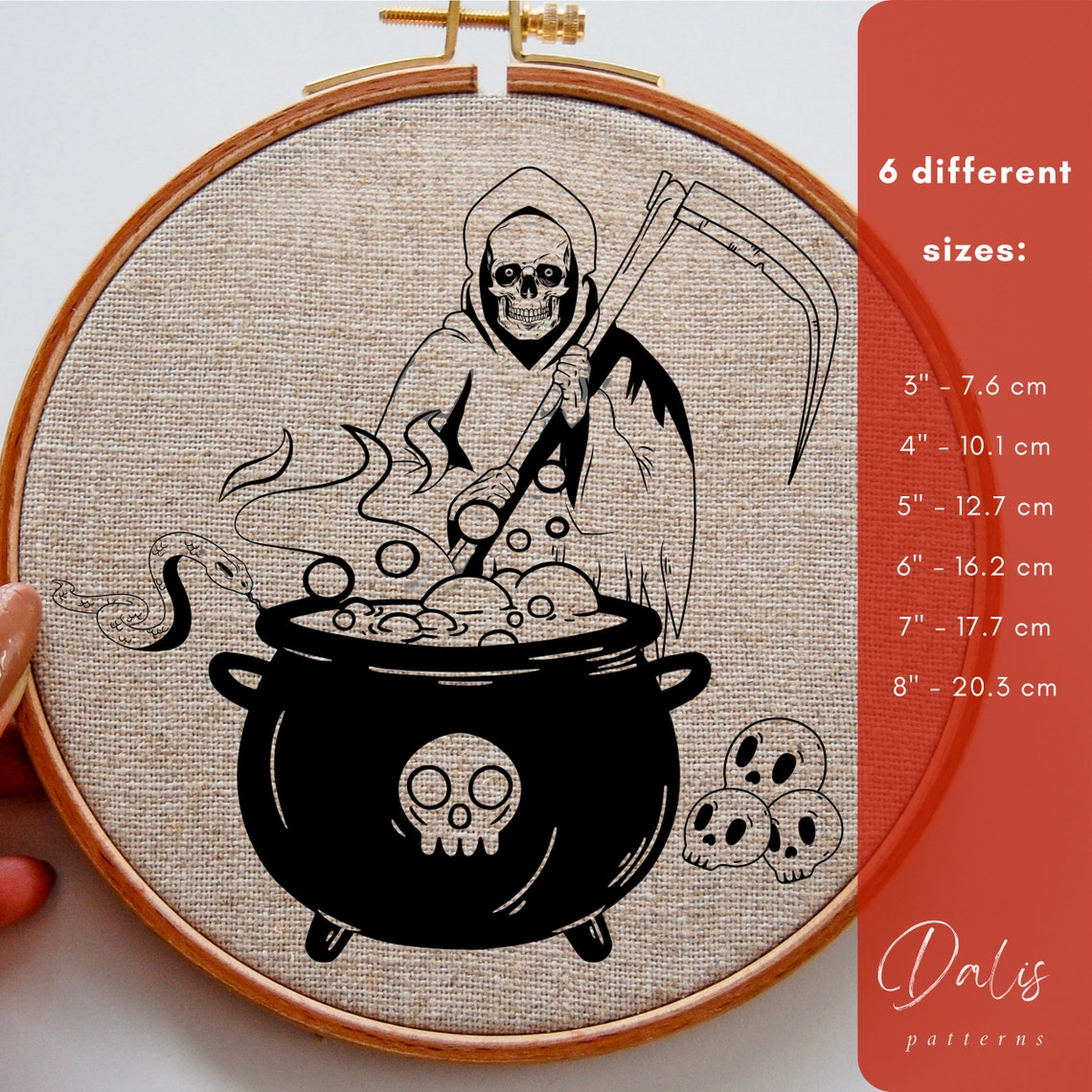 Gothic Hand Embroidery Pattern Bundle for Halloween DIY Hoop Art ...