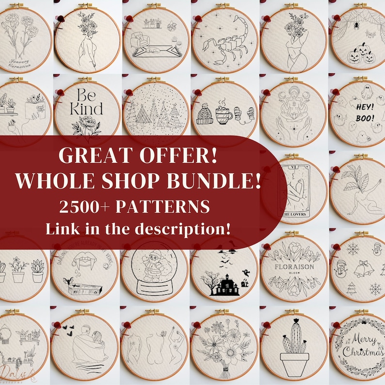 Printable Moth Embroidery Pattern Template Bundle, Wiccan Insect ...