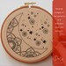 Celestial Hand Embroidery Design Template, Mystical Crescent Moon DIY ...