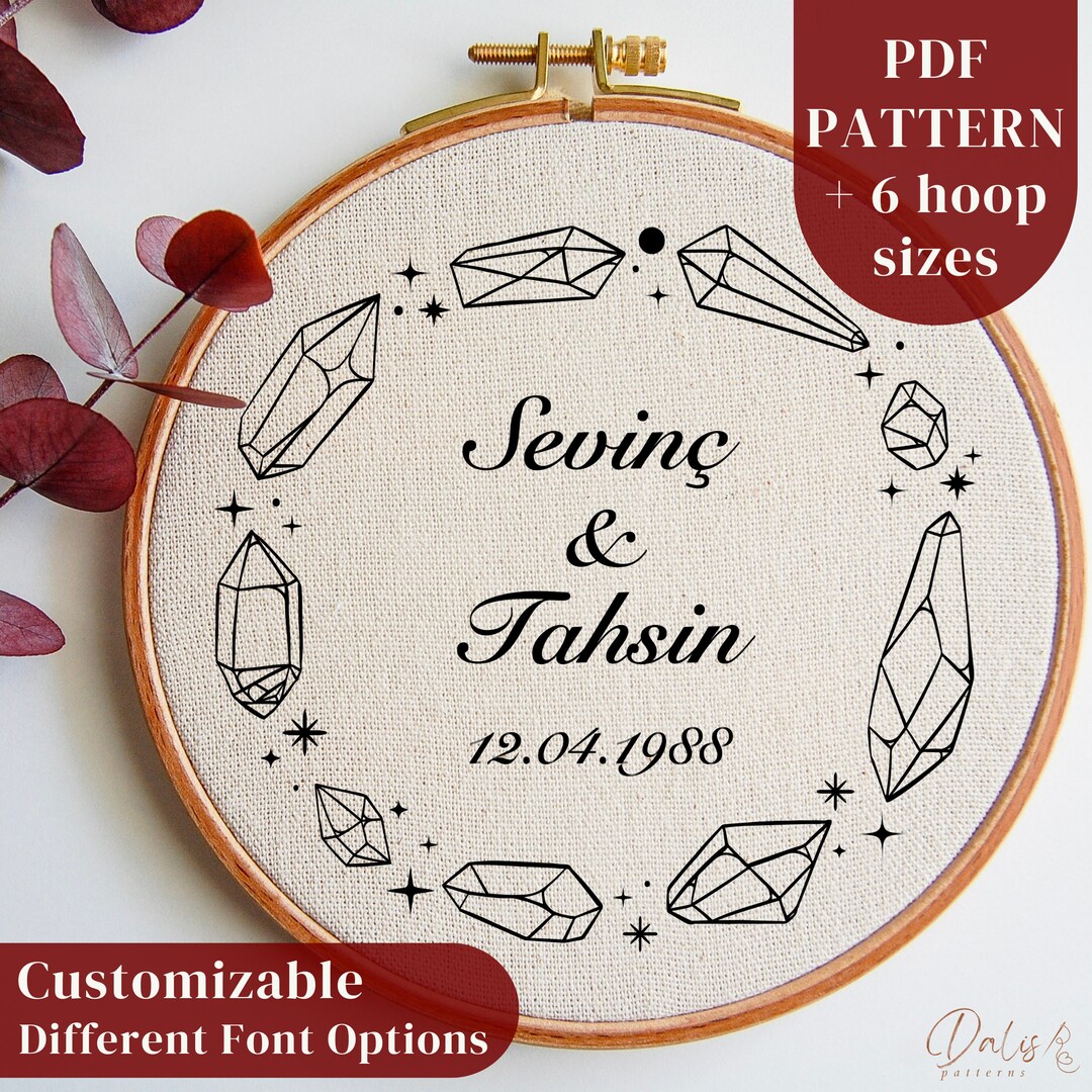 Wedding Embroidery Design, Custom Hand Embroidery Pattern, Custom ...