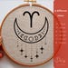 Aries Symbol Hand Embroidery Design, Astrology Embroidery DIY Hoop Art ...