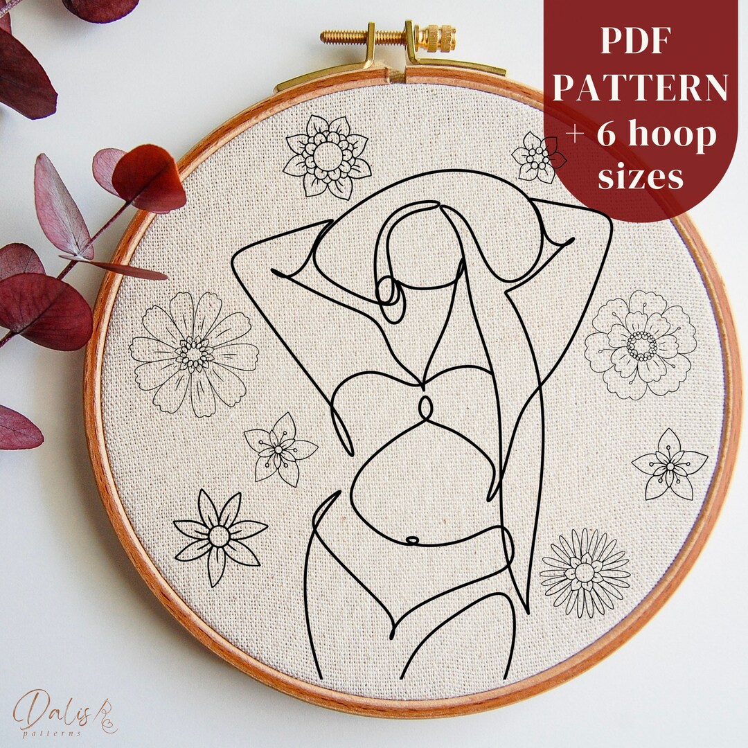 Body Positive Woman Embroidery Pattern, DIY Feminist Design (PDF) - Etsy