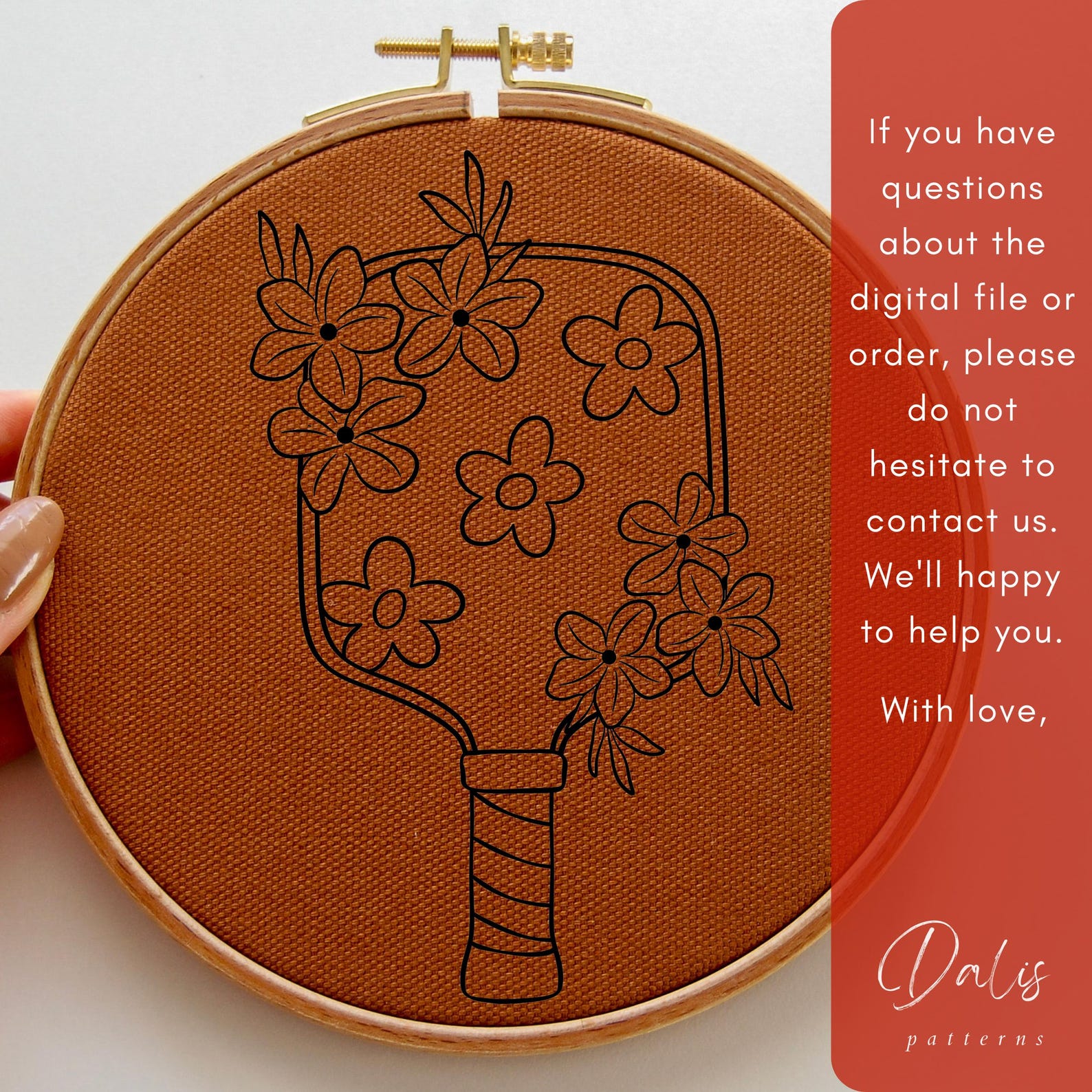 Printable Hand Embroidery Design, Digital Embroidery PDF Pattern for ...