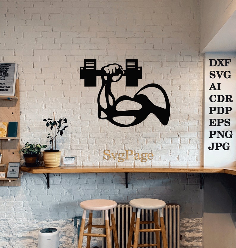Muscular Bodybuilder Fitness Laser Cut Svg Dxf Files Wall Art - Etsy