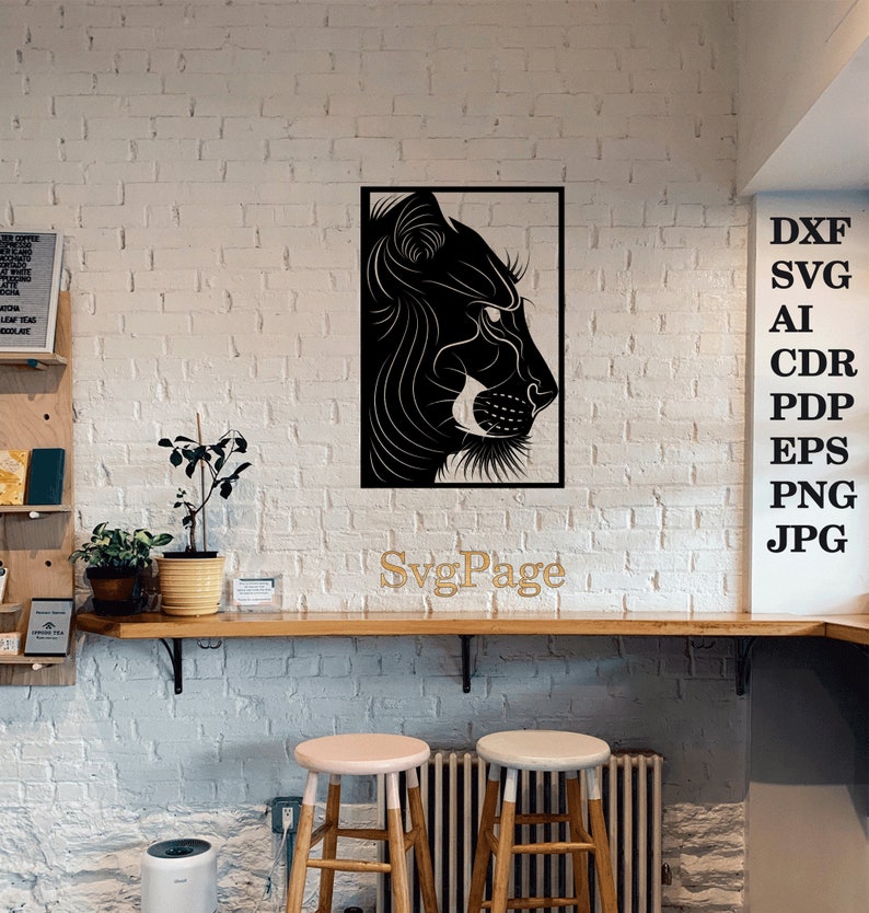 Tiger Dxf Animal Svg Laser Cut Png Files Wall Art Sticker - Etsy