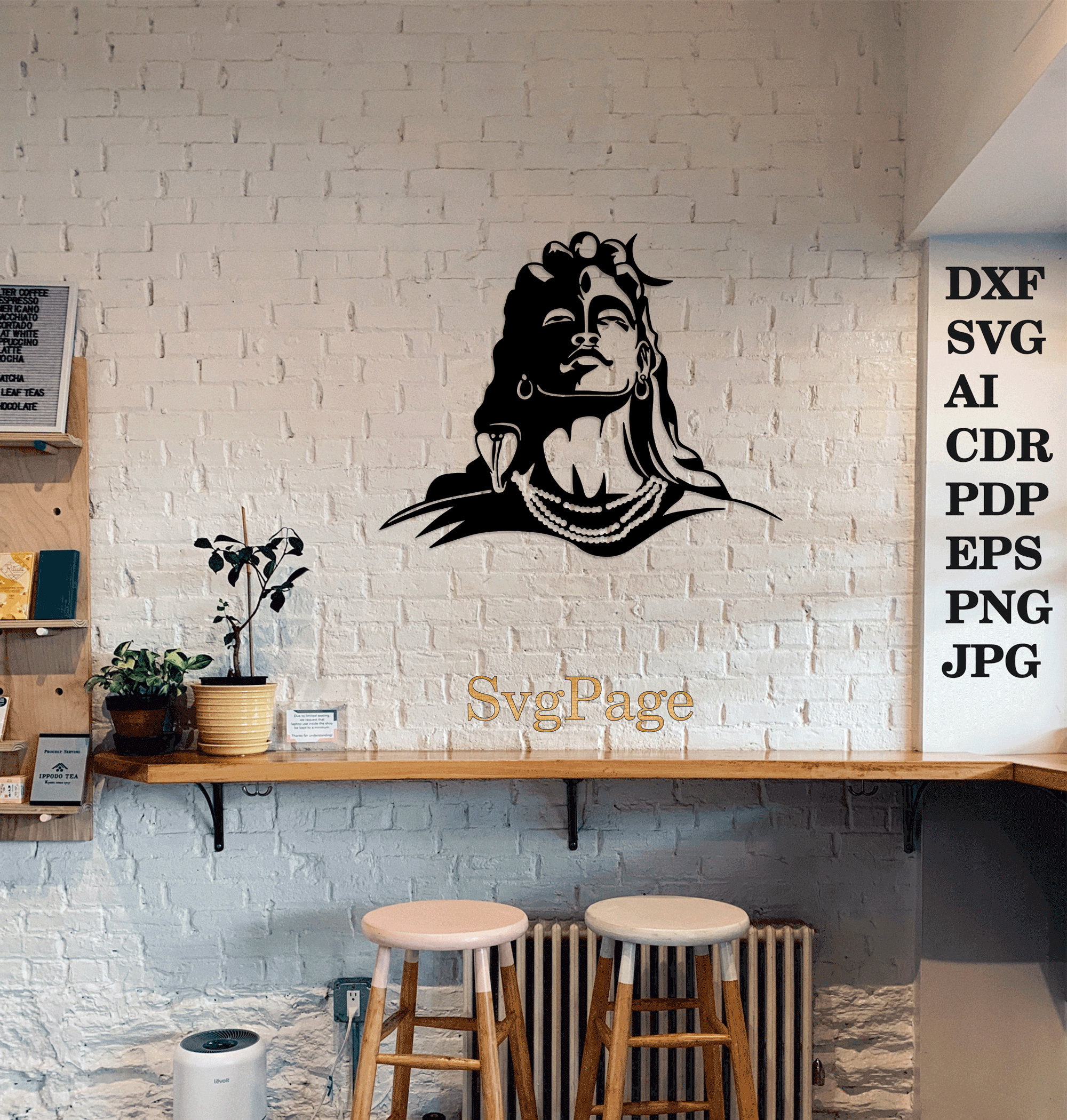 Buy Lord Shiva Nataraja Laser Cut Svg Dxf Files Wall Art Sticker ...