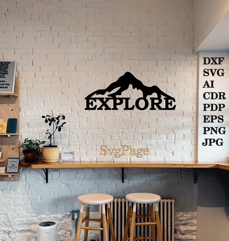 Explore Adventure Discover Laser Cut Svg Dxf Png Files Wall Art Sticker ...