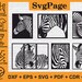 Zebra Dxf Animal Svg Laser Cut Png Files Wall Art Sticker Glowforge ...