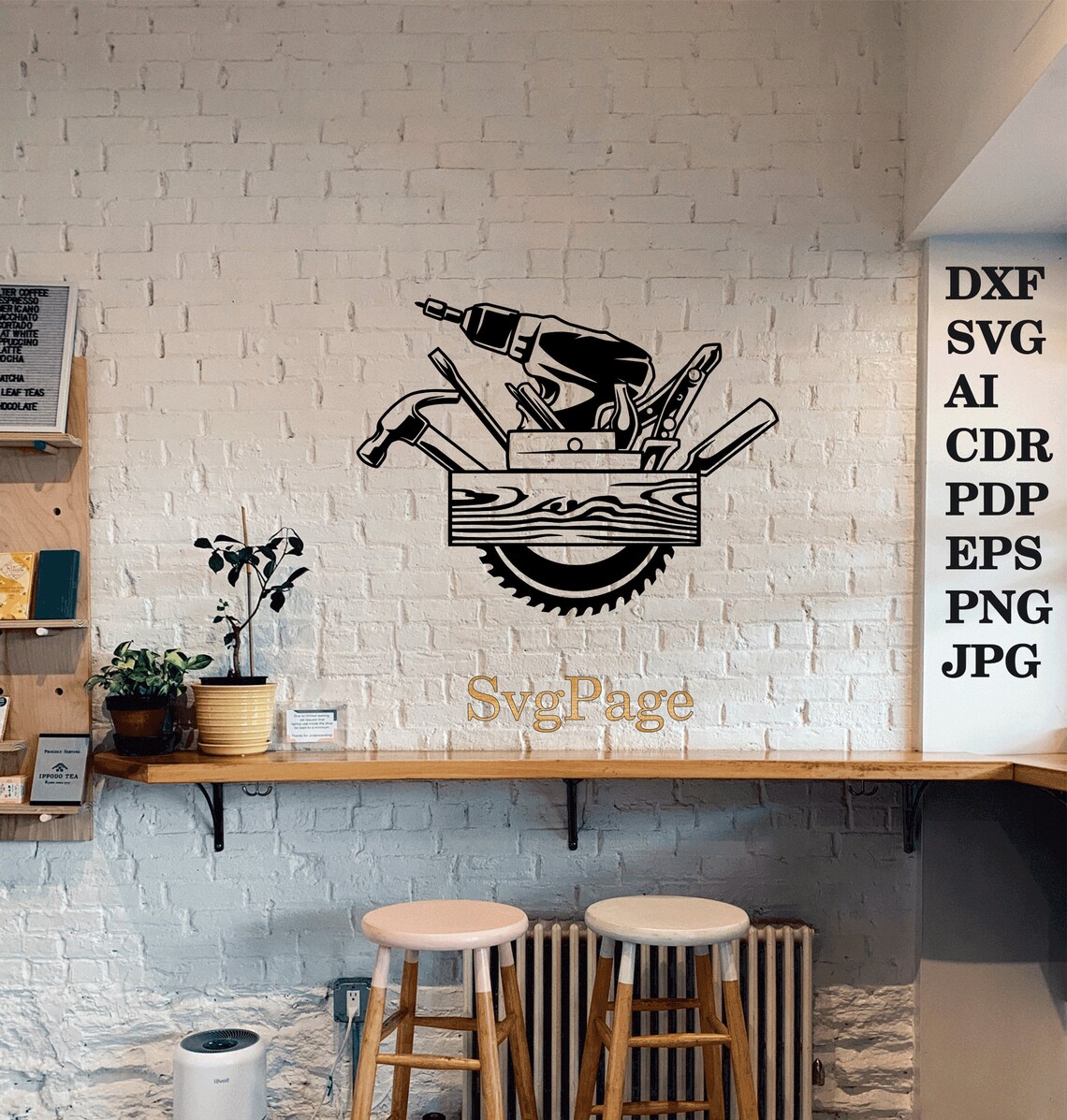 Repair Kit Laser Cut Svg Dxf Files Wall Sticker Engraving Decal ...