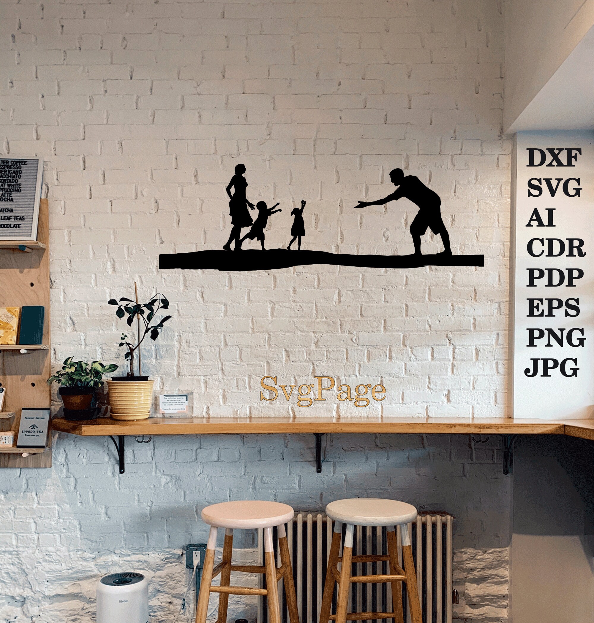 Family Love Mom Dad Mother Son Dxf Svg Laser Cut Files Wall Art Sticker ...