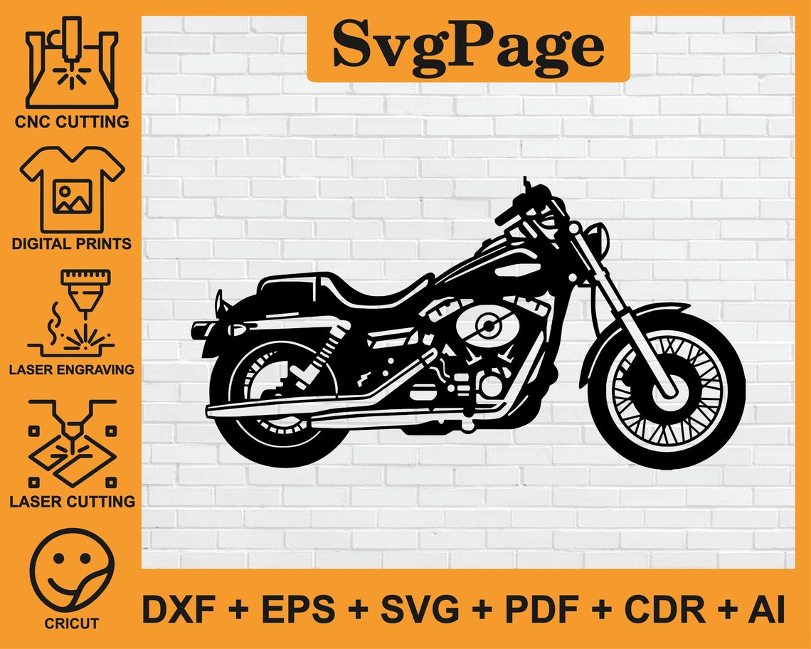Chopper Motorcycle Laser Cut Svg Dxf Png Files Wall Art Sticker ...