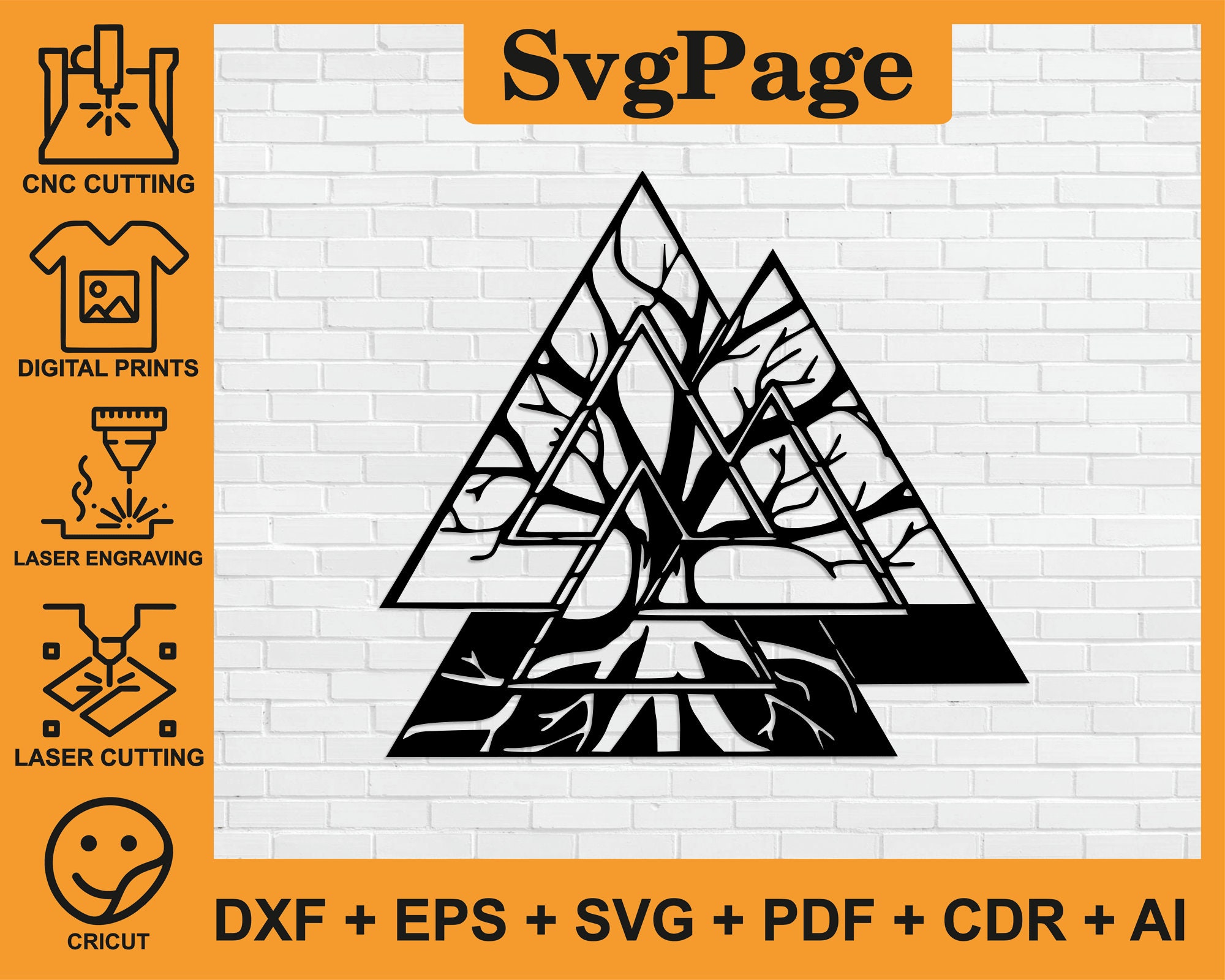 Tree Dxf Branch Svg Bird Laser Cut Png Files Wall Art Sticker - Etsy