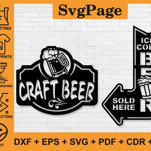 Beer Drinks Cheers Laser Cut Svg Dxf Png Files Wall Art Sticker ...