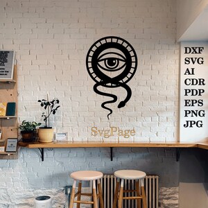 Snake Eye Dxf Laser Cut Svg Png Files Wall Art Sticker Glowforge ...