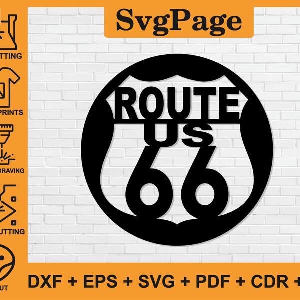 Route 66 Laser Svg - Etsy