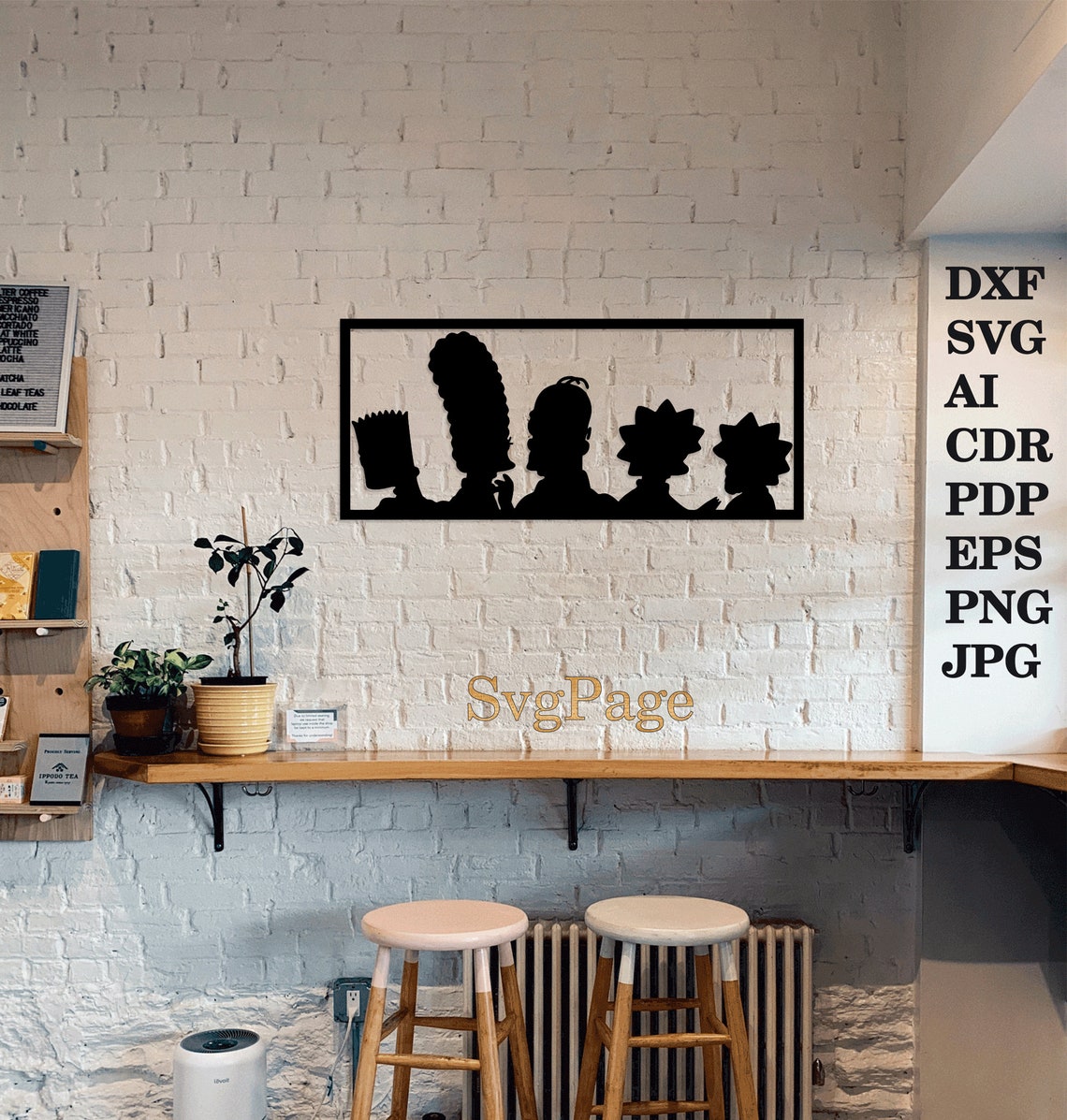The Simpson Family Laser Cut Svg Dxf Files Wall Art Sticker - Etsy ...