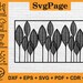 Leaf Svg Leaves Cut Dxf Png Files Wall Art Sticker Glowforge Engraving ...