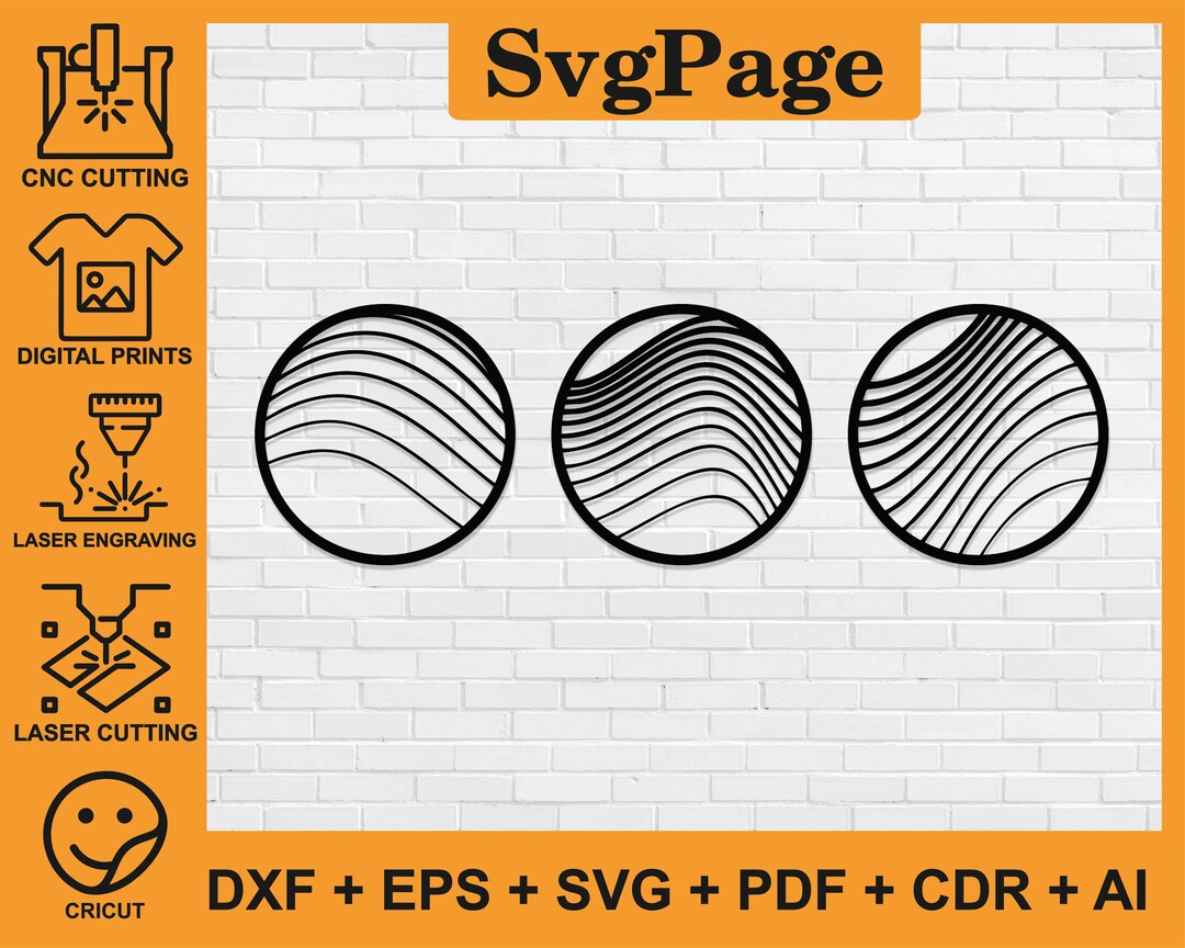 Circle Dxf Home Decoration Laser Cut Svg Png Pdf Files Wall Art Sticker ...