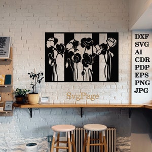 Carnation Dxf Flowers Svg Pdf Laser Cut Png Files Wall Art Sticker ...