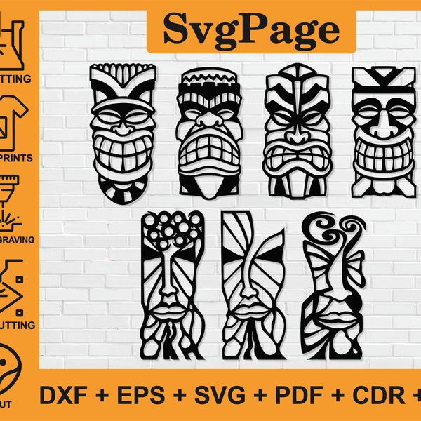 Tiki Mask Template - Etsy