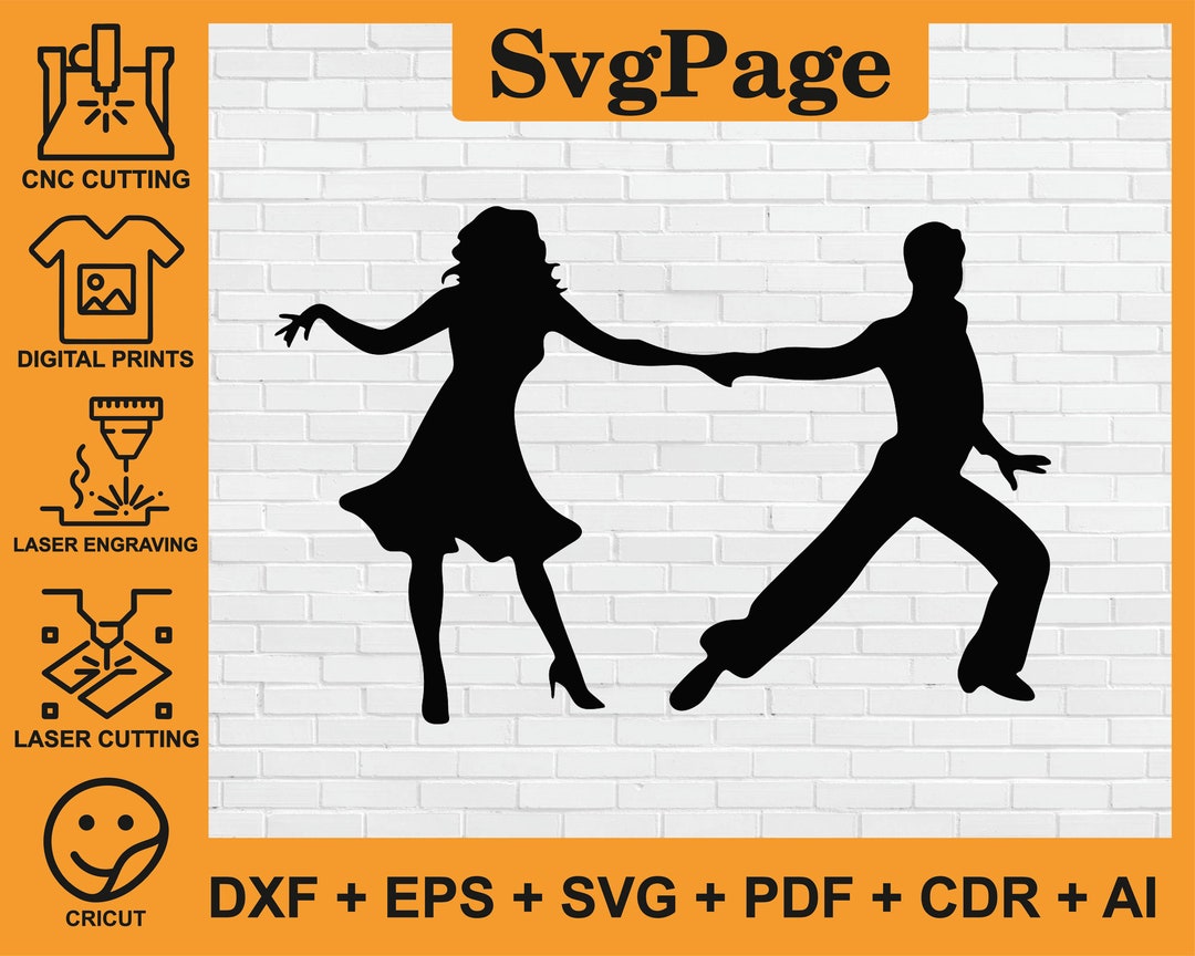 Tango Dancer Dancing Laser Cut Svg Dxf Png Files Wall Art Sticker ...