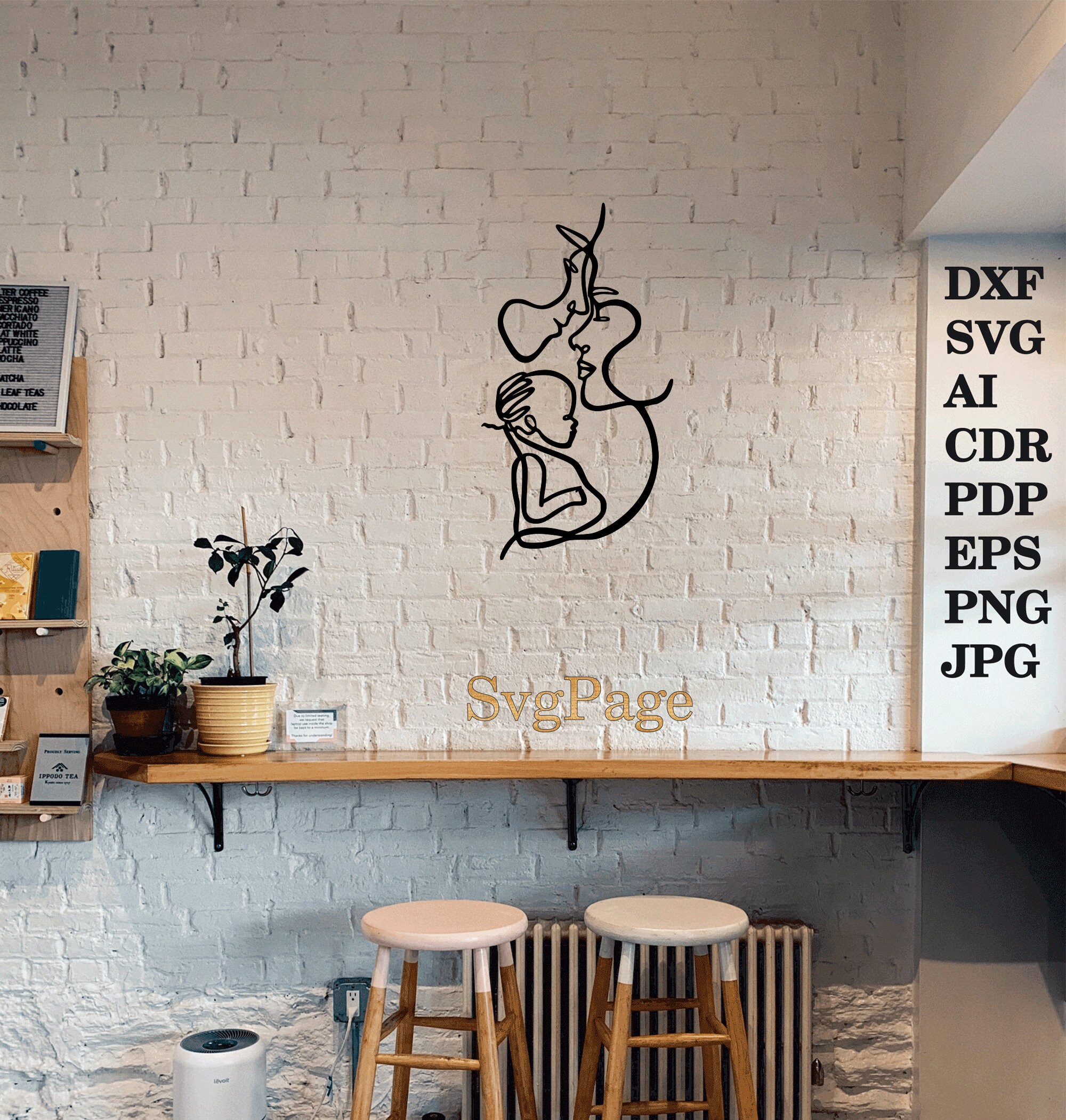 Family Love Mom Dad Mother Son Dxf Svg Laser Cut Files Wall Art Sticker ...