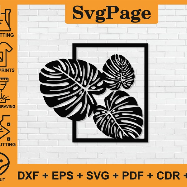 Monstera Panel Template - Etsy