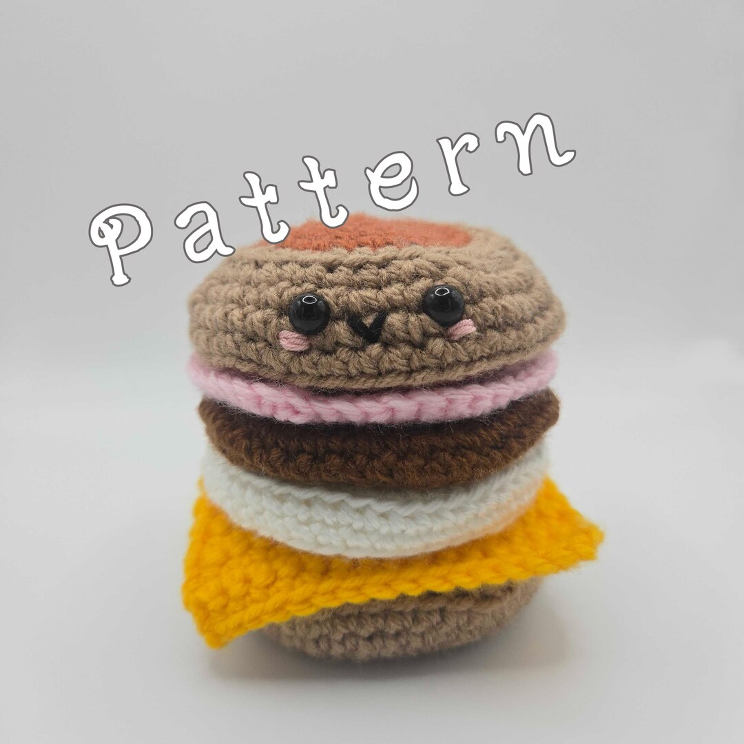 Breakfast Burger - Crochet Pattern - Etsy