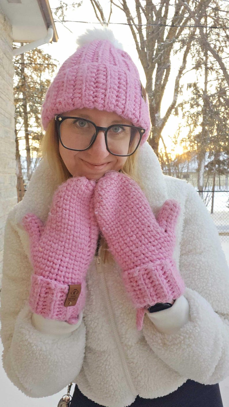 Chunky Toque & Mitts - Crochet Patterns - Etsy
