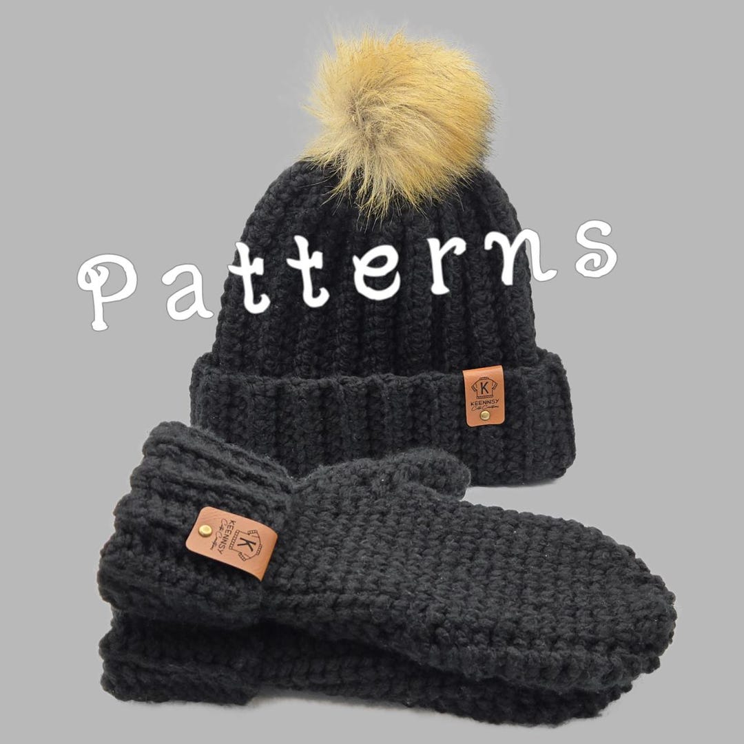 Chunky Toque & Mitts - Crochet Patterns - Etsy