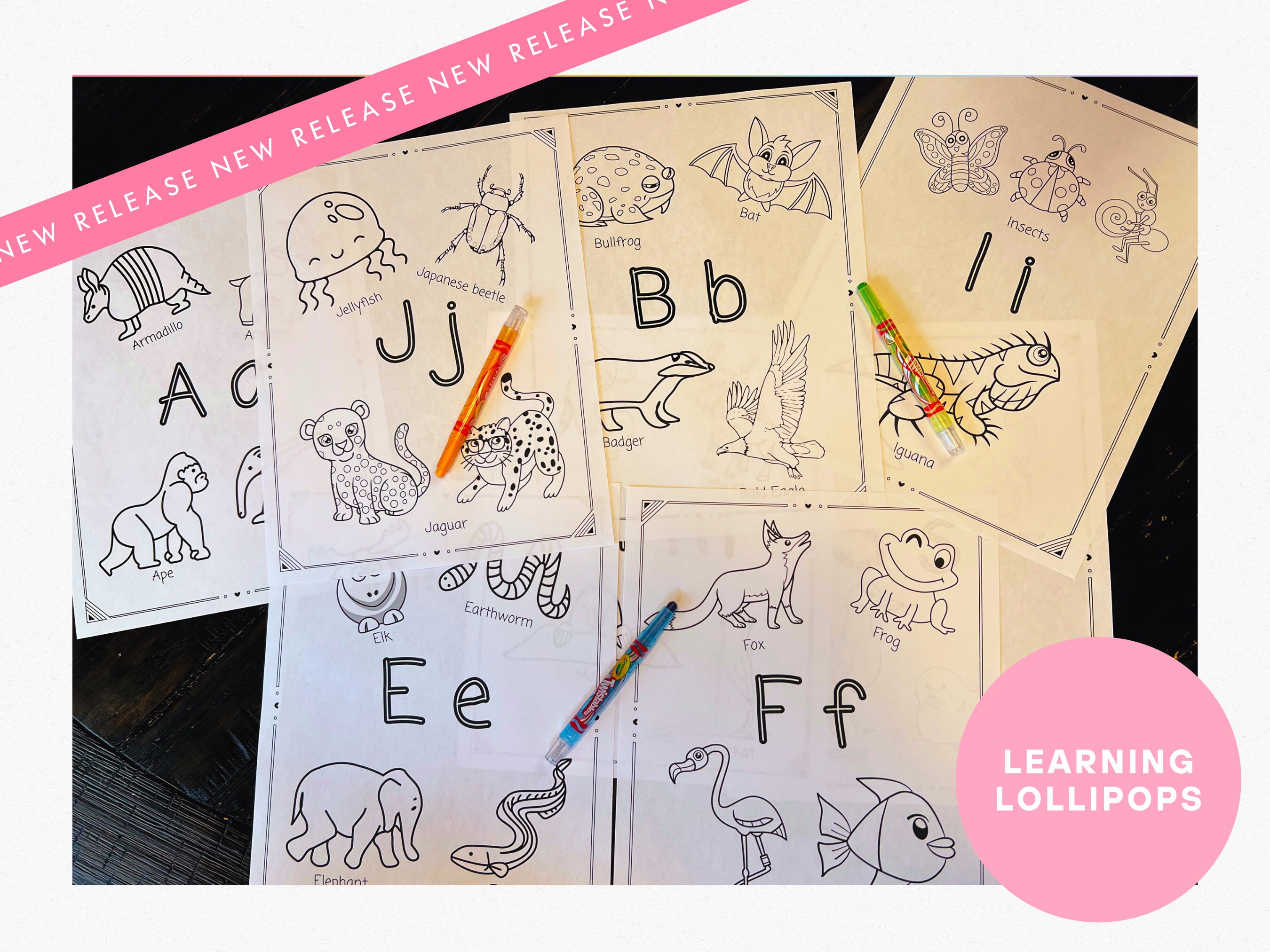 Animal Alphabet Coloring Pages, Preschool Printables, Coloring Pages ...