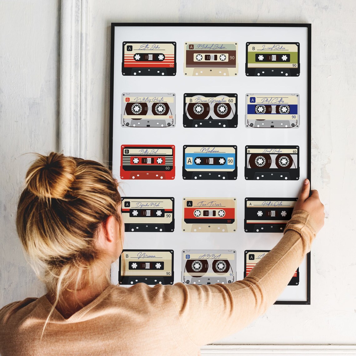 MIXTAPE POSTER, Classics, Cassette Tape, Old Days Music, Artful Poster ...