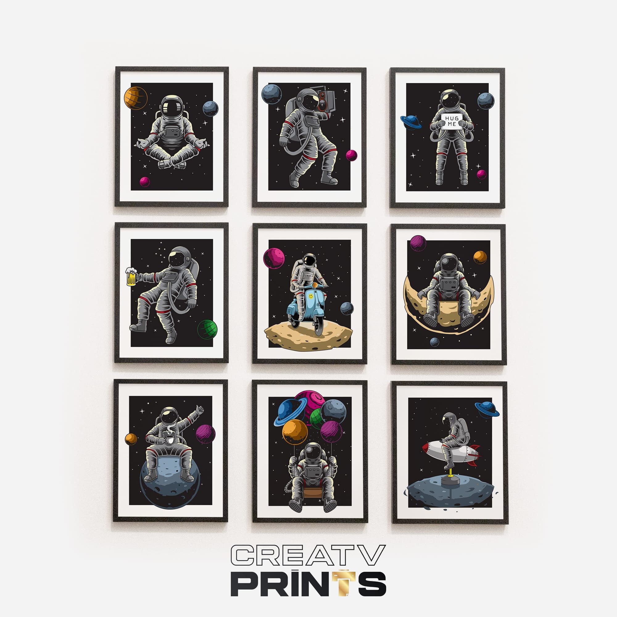 Bundle ASTRONAUTS, Playing, Fun Space Wonder, 9 Thematic Printable ...