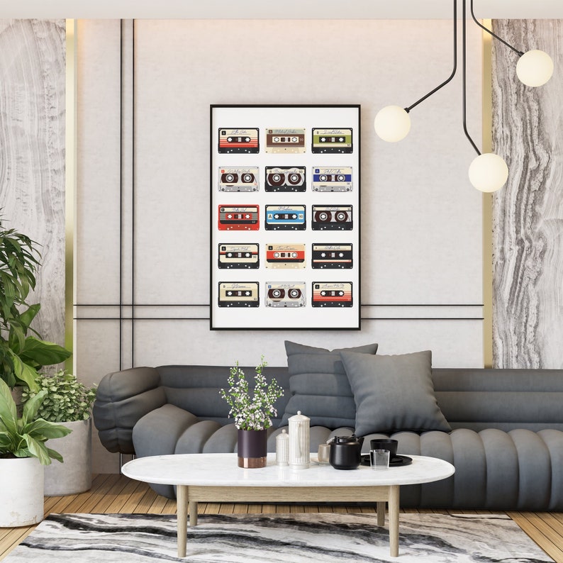 MIXTAPE POSTER, Classics, Cassette Tape, Old Days Music, Artful Poster ...