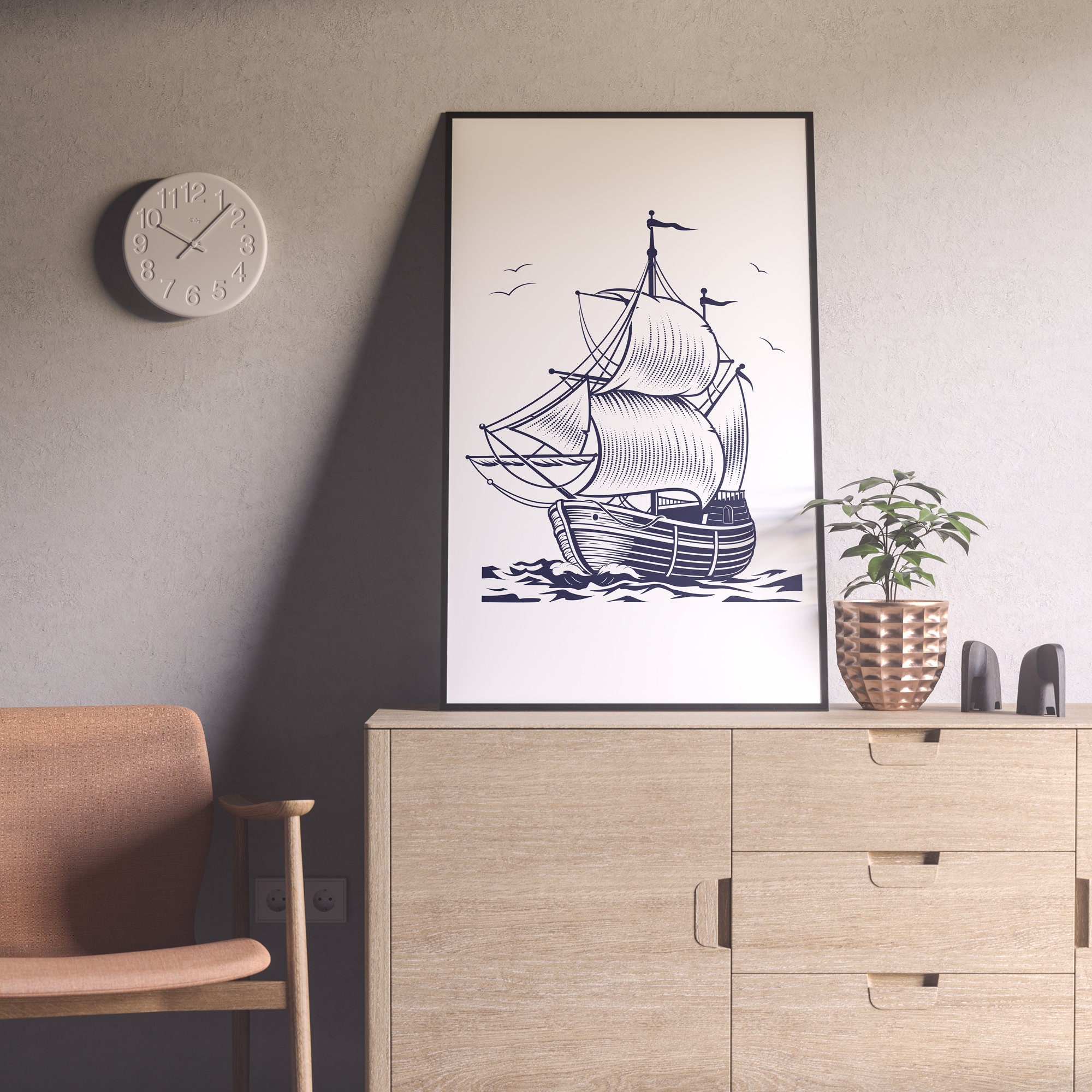 6 NAUTICAL Printable Posters Sea Art Digital Download - Etsy