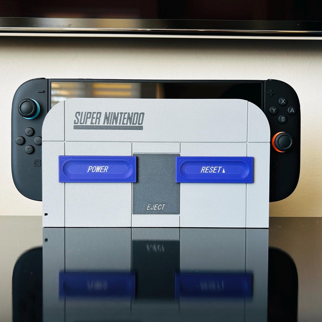 SNES Super Nintendo Inspired Dock Cover / Faceplate for Nintendo Switch ...