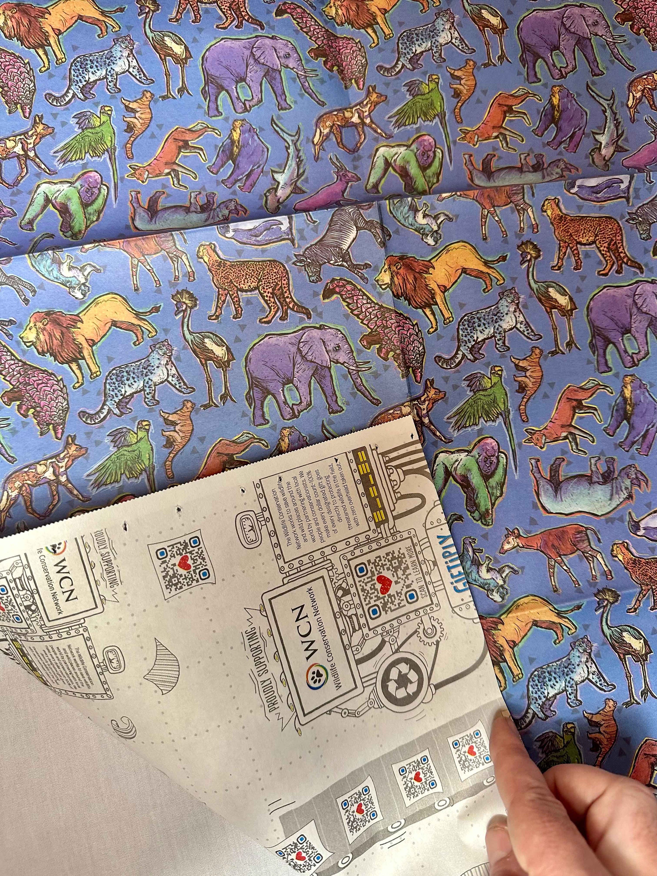 Wonderful World of Wildlife Sustainable Gift Wrap Pack Wildlife ...