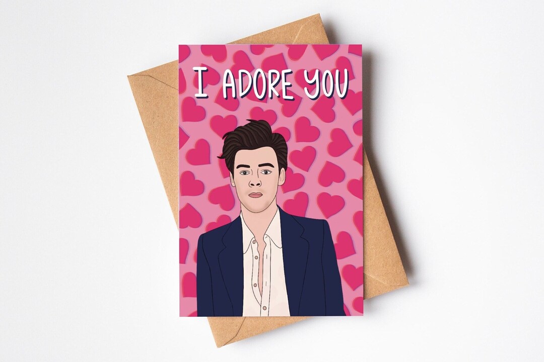 Harry Styles Card Set I Adore You Funny Card Pack for Friend ...