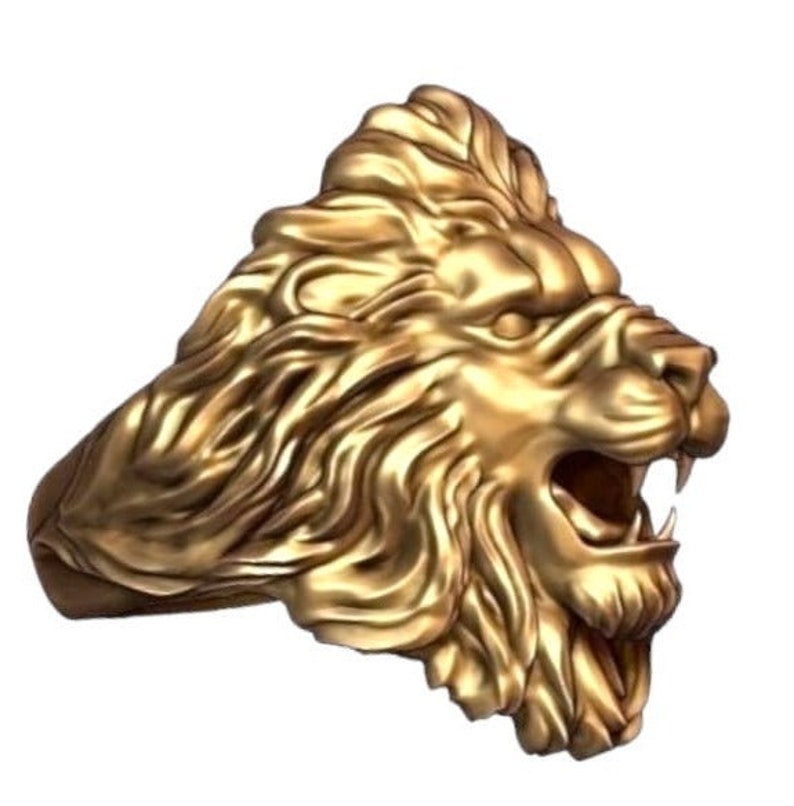 Lion Head Ring - Etsy