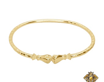 West Indian 18K CLASSIC YELLOW Gold Gilded Filled Bangle Bracelet ...