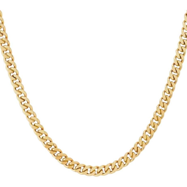 10kt 4mm Cuban Link Chain 18" (hollow) - Etsy
