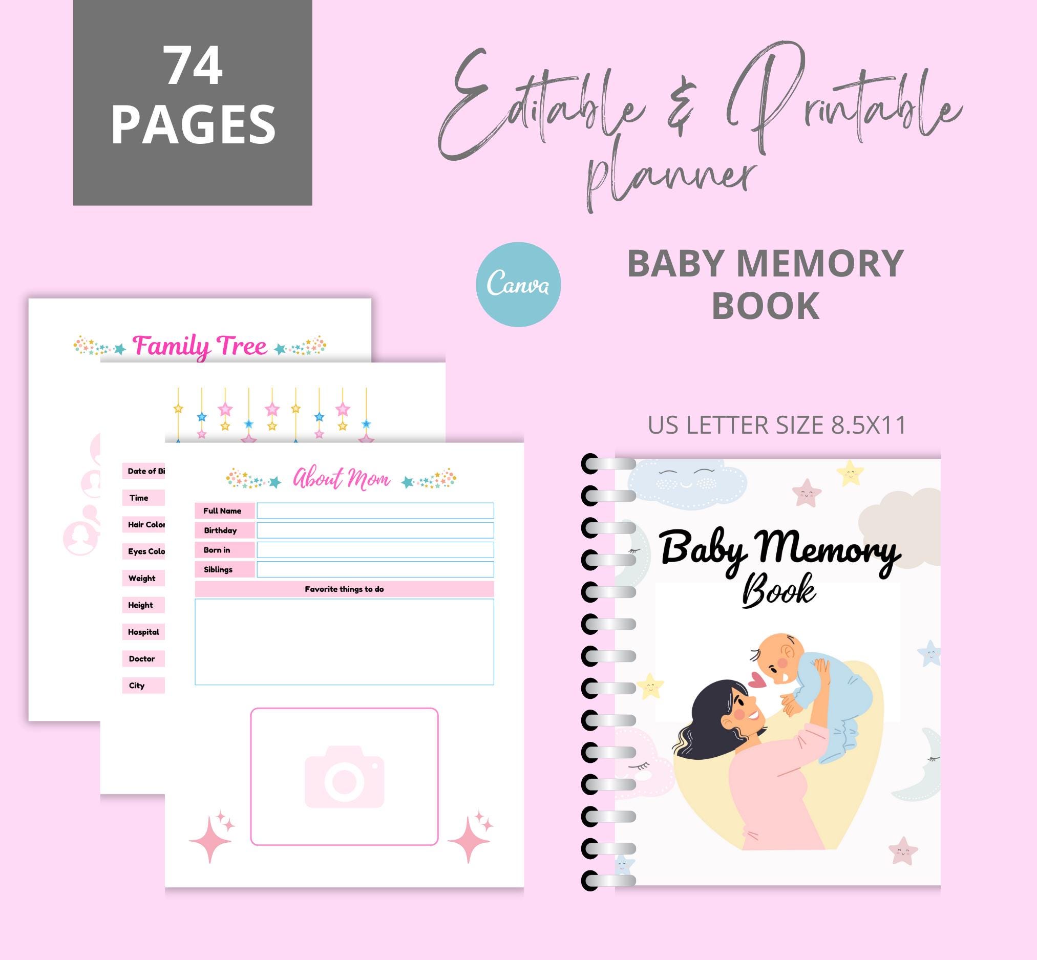 2025 Baby Memory Book | Editable & Printable Keepsake - Etsy