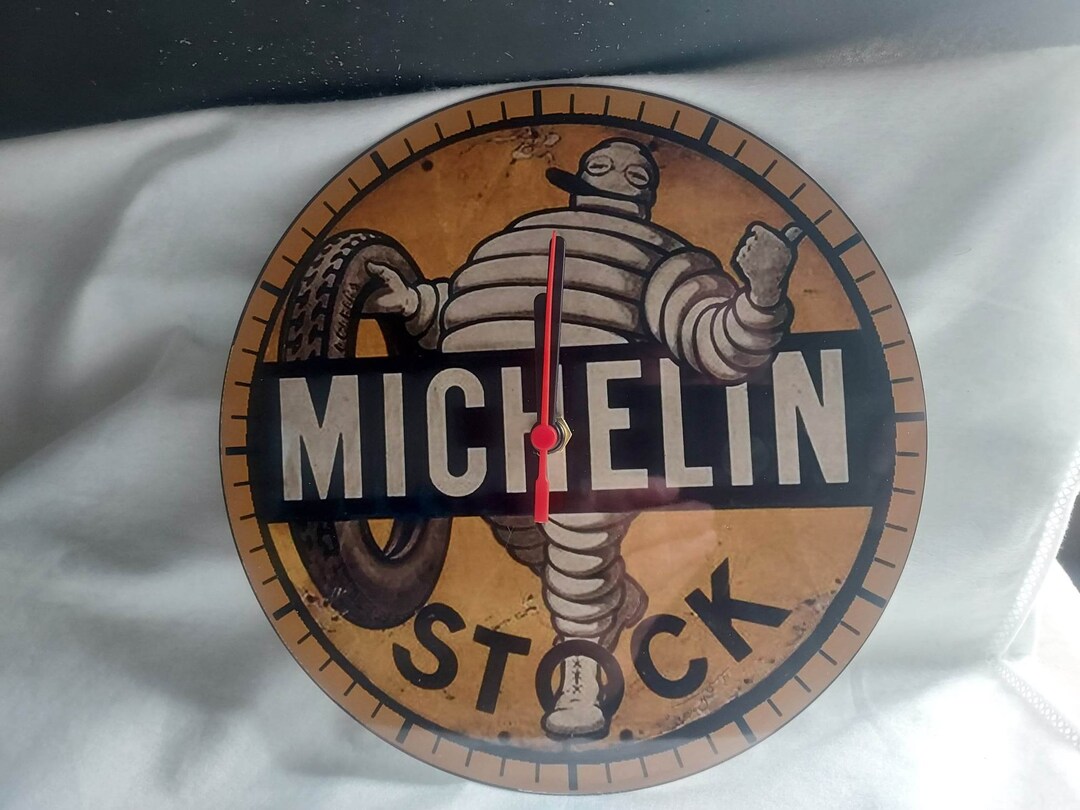 Michelin Clock Garage Metal Clock Vintage Retro Sign Vintage - Etsy UK