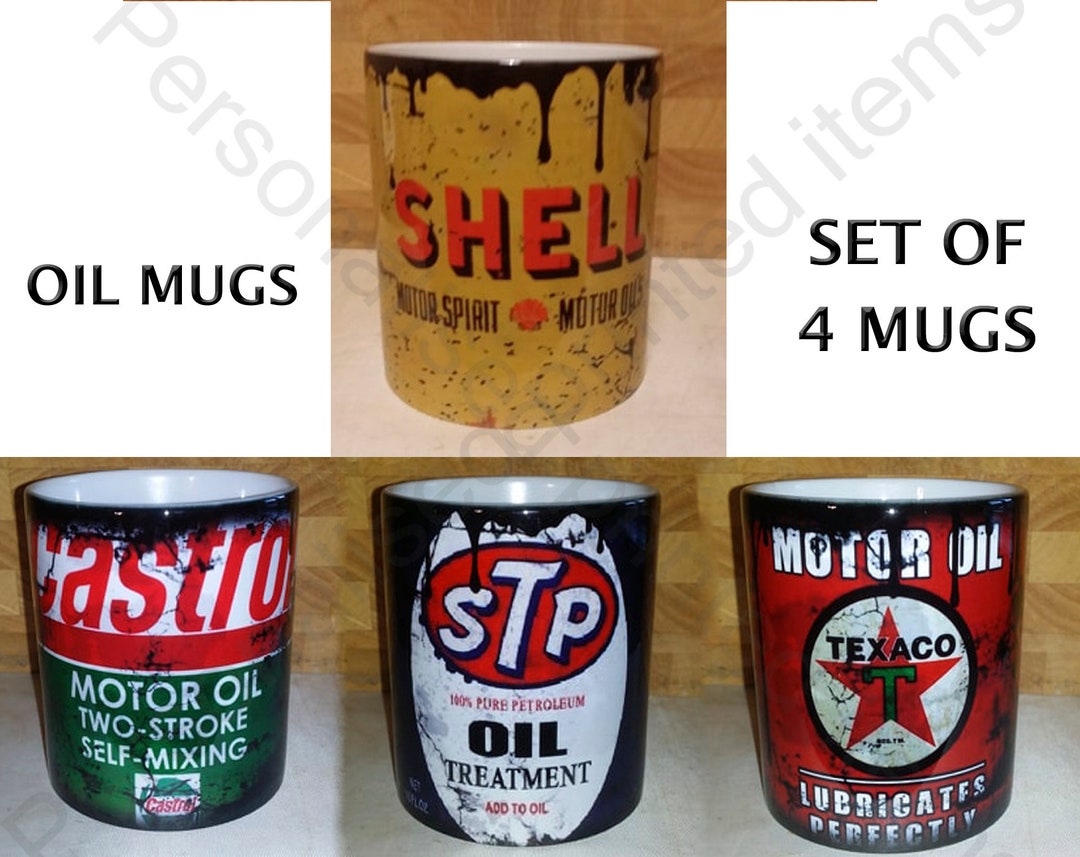 CASTROL TEXACO STP and Shell Retro Vintage Oil Can Mug - Etsy