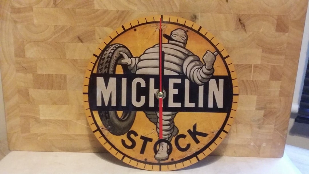 Michelin Clock Garage Metal Clock Vintage Retro Sign , Vintage Michelin ...