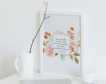 Bible Verse Wall Art / Be Devoted to One Another in LOVE / - Etsy