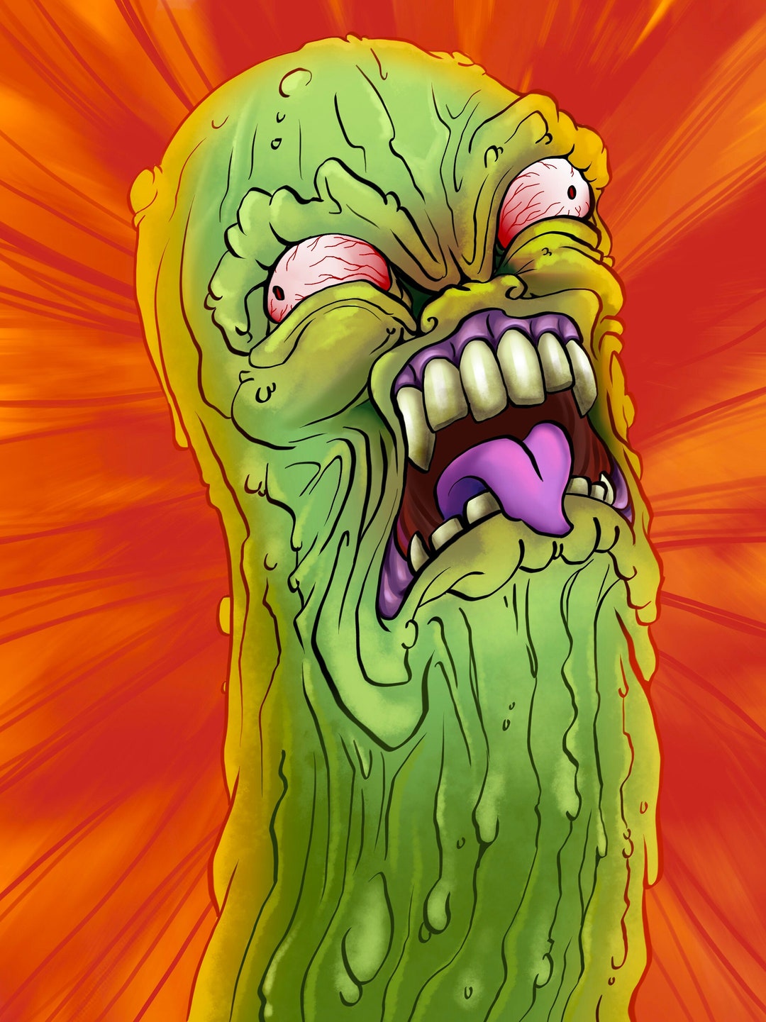 Angry Pickle Post Card - Etsy