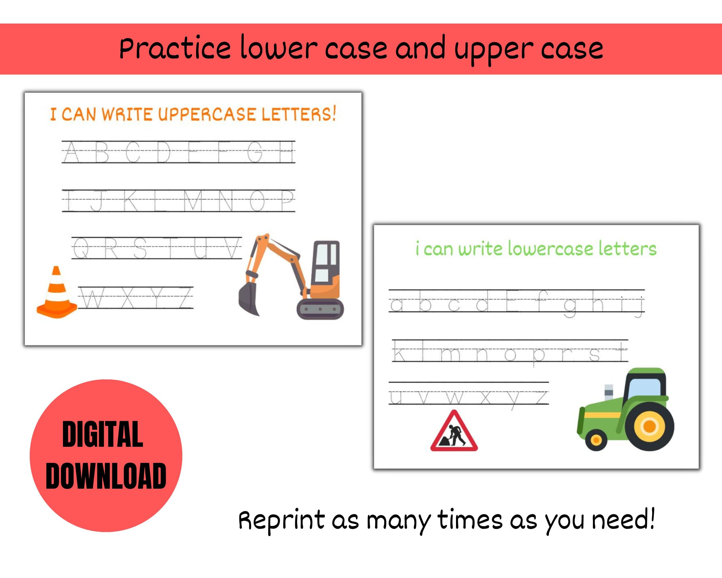 A-Z Upper and Lowercase Letter Tracing, Tractor Tracing Worksheet ...