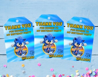 Sonic Birthday Thank You - Etsy