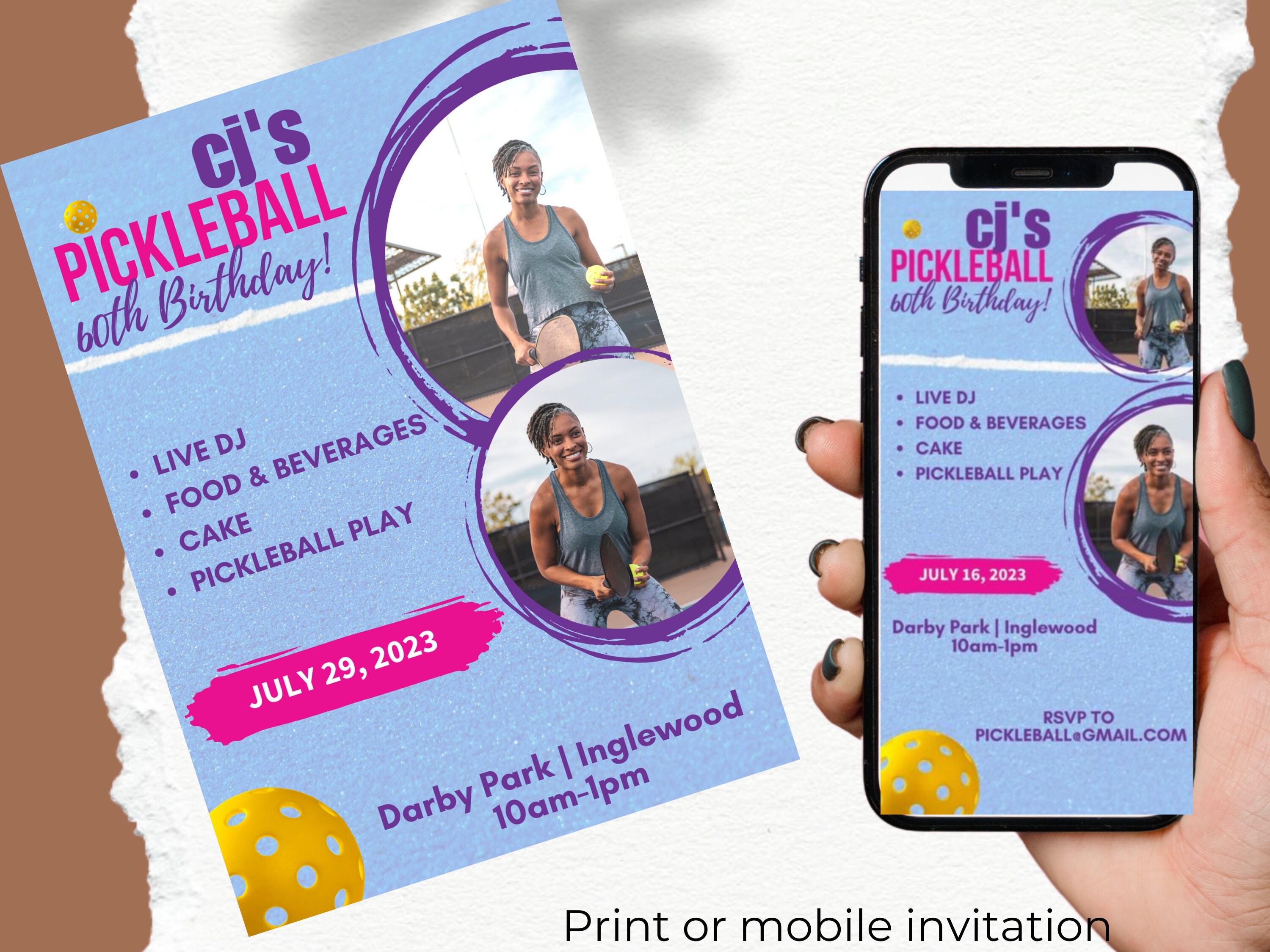 Pickleball Party Invitation + Pickleball Birthday + Pickleball Baby ...